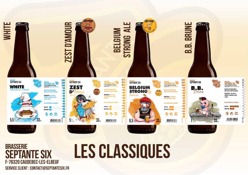 Vente de bières artisanales près de Rouen - Brasserie Septantesix